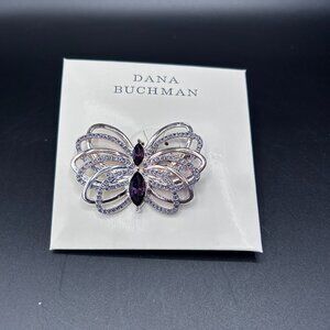 Dana Buchman | Jewelry | Dana Buchman Silver Tone Butterfly Brooch ...